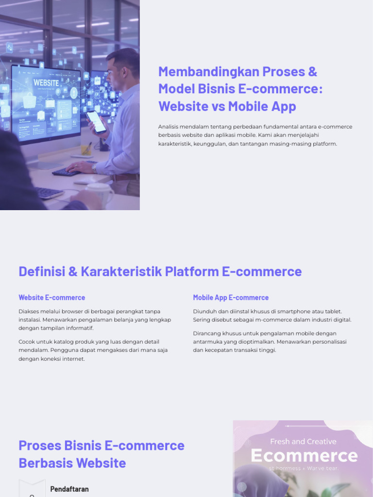 Membandingkan Proses and Model Bisnis E Commerce Website Vs Mobile App | PDF