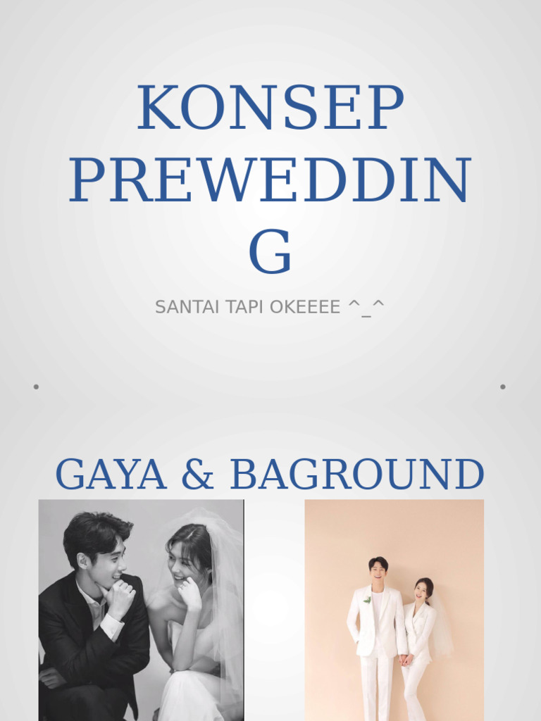 KONSEP PREWEDDING | PDF