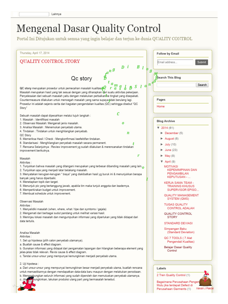 Mengenal Dasar Quality Control - QUALITY CONTROL STORY | PDF
