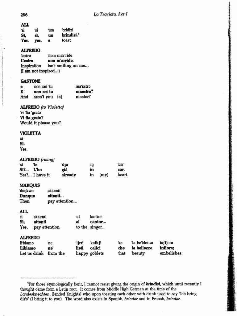 Libiamo IPA and Translation | PDF