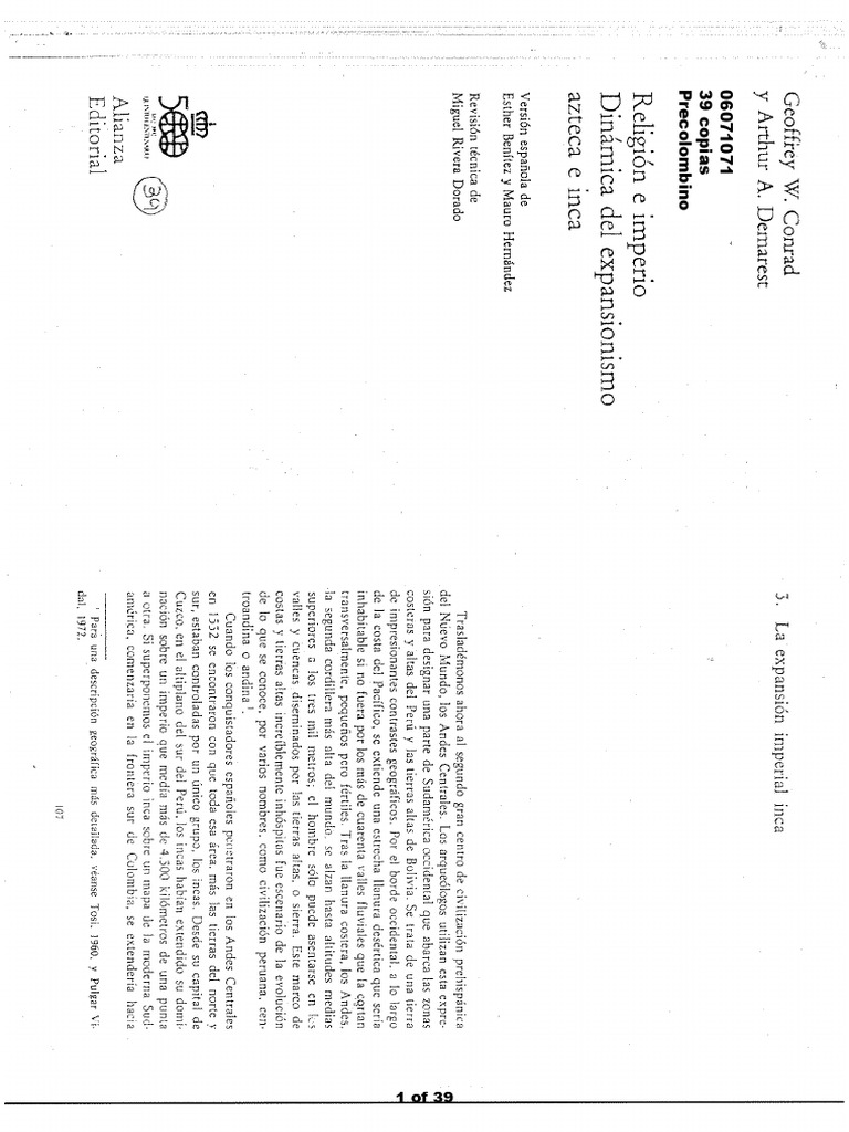 CONRAD y DEMAREST - Religion e Imperio - Cap. 3 La Expansiã N Imperial ...