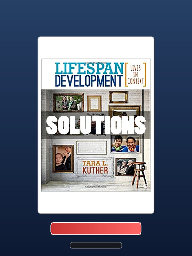 Complete Bundle Solutions Lifespan Development Lives in Context 1 Ed ...