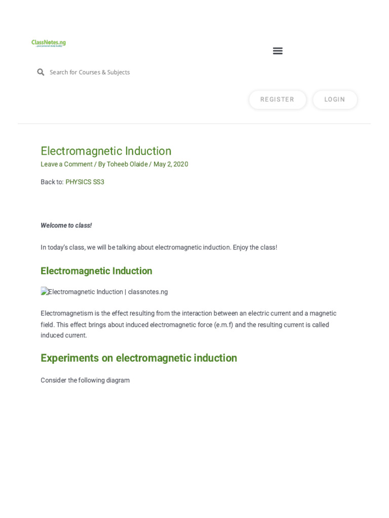 Understanding Electromagnetic Induction | PDF | Transformer | Inductor