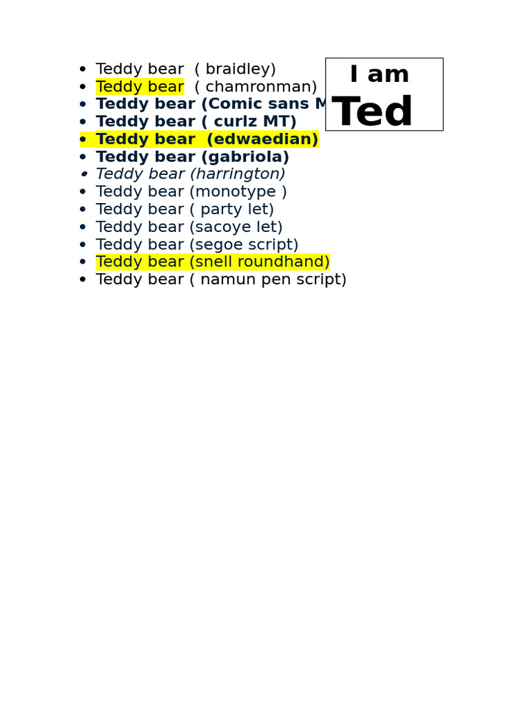Teddy Bear | PDF