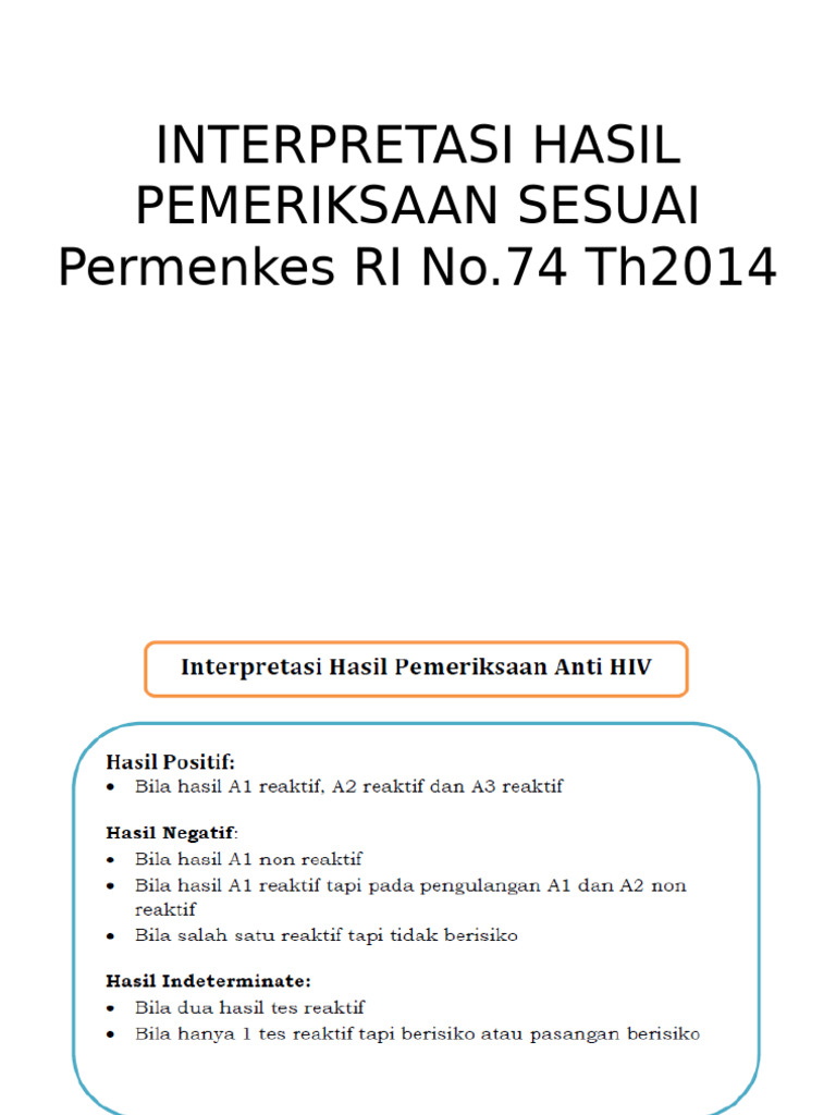 Interpretasi Hasil Pemeriksaan Hiv | PDF