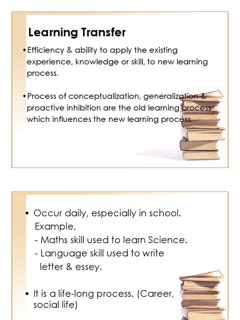 Pedagogy - Transfer Learning | PDF | Teaching Mathematics | Learning