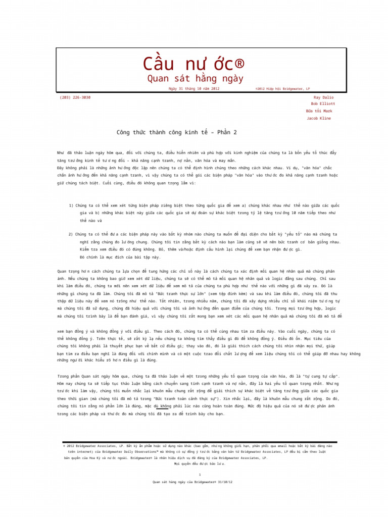 Ray Dalio World Economies | PDF