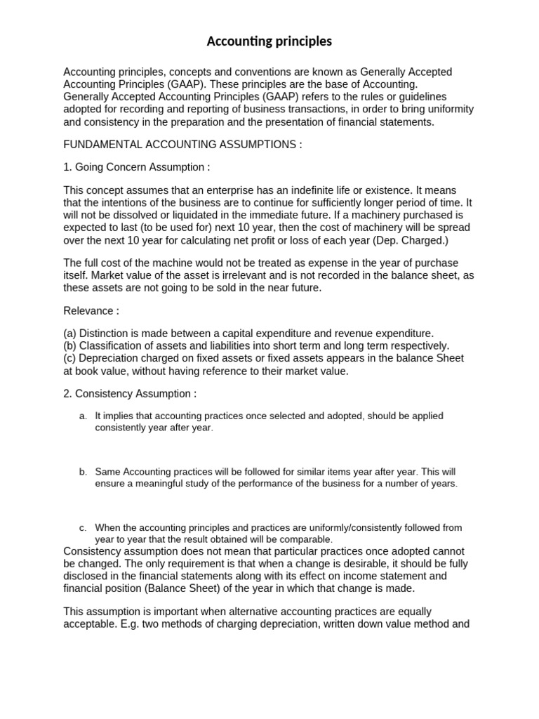 Accounting Principles Notes | PDF | Expense | Balance Sheet