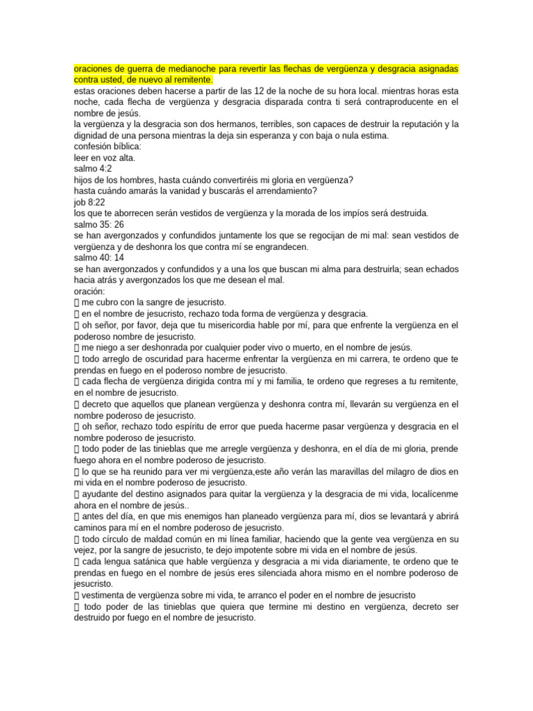 Oraciones de Maryuri 28 de Sep | PDF | Diablo | Oración
