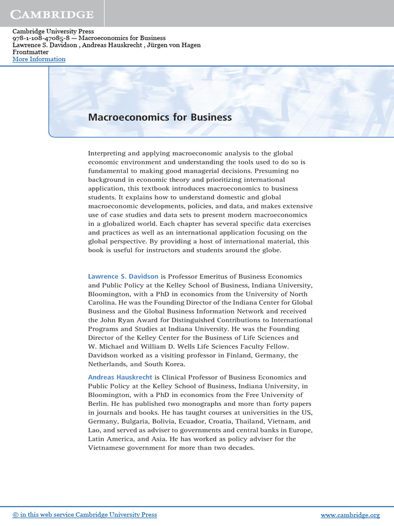 Macroeconomics For Business Manager | PDF | Gross Domestic Product | Phillips Curve