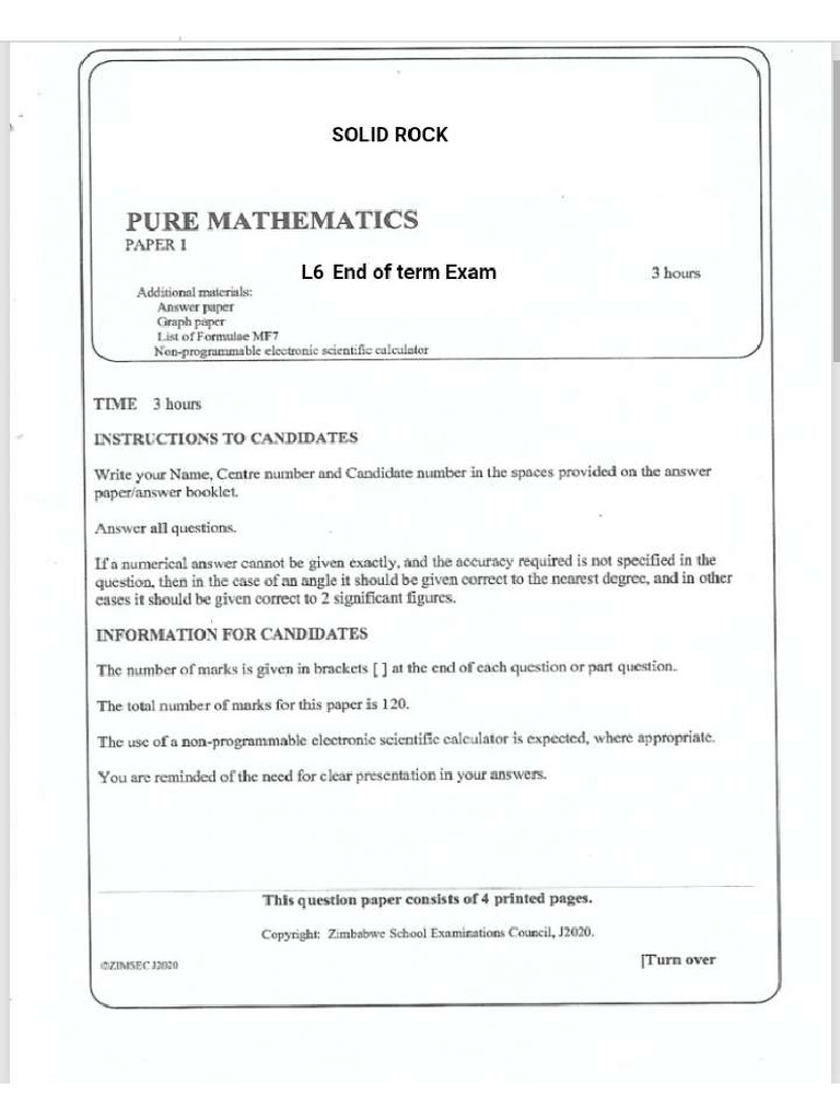 Form 5 Mathematics | PDF