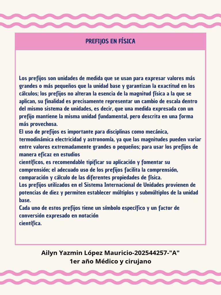 Prefijos en Física | PDF | Física | Kilogramo