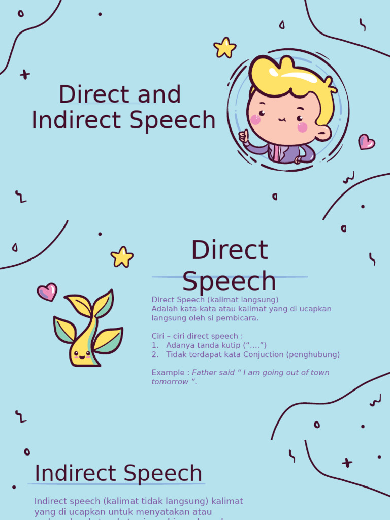 Direct and Indirect Speech | PDF