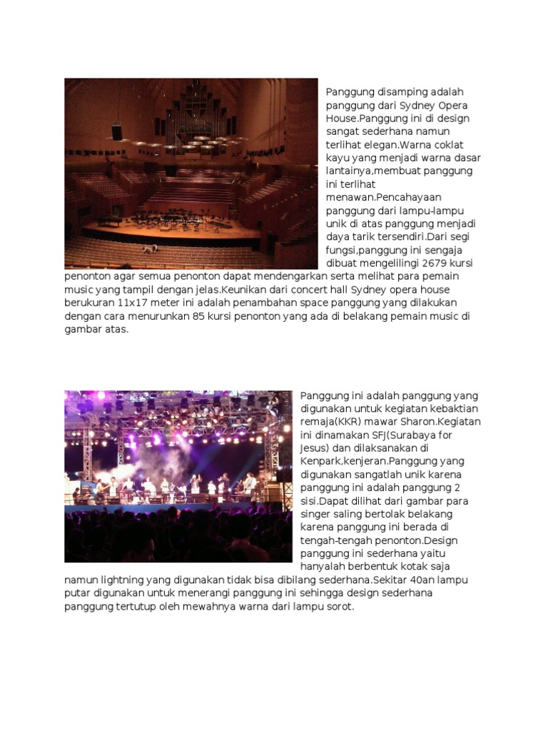 Panggung Di Atas Adalah Panggung Dari Sydney Opera House | PDF | Seni