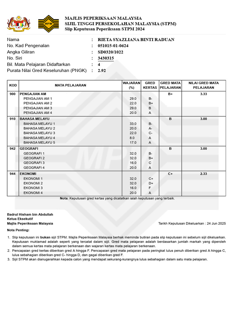 STPM | PDF