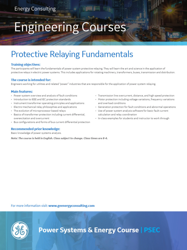 Protective Relaying Training Course | PDF