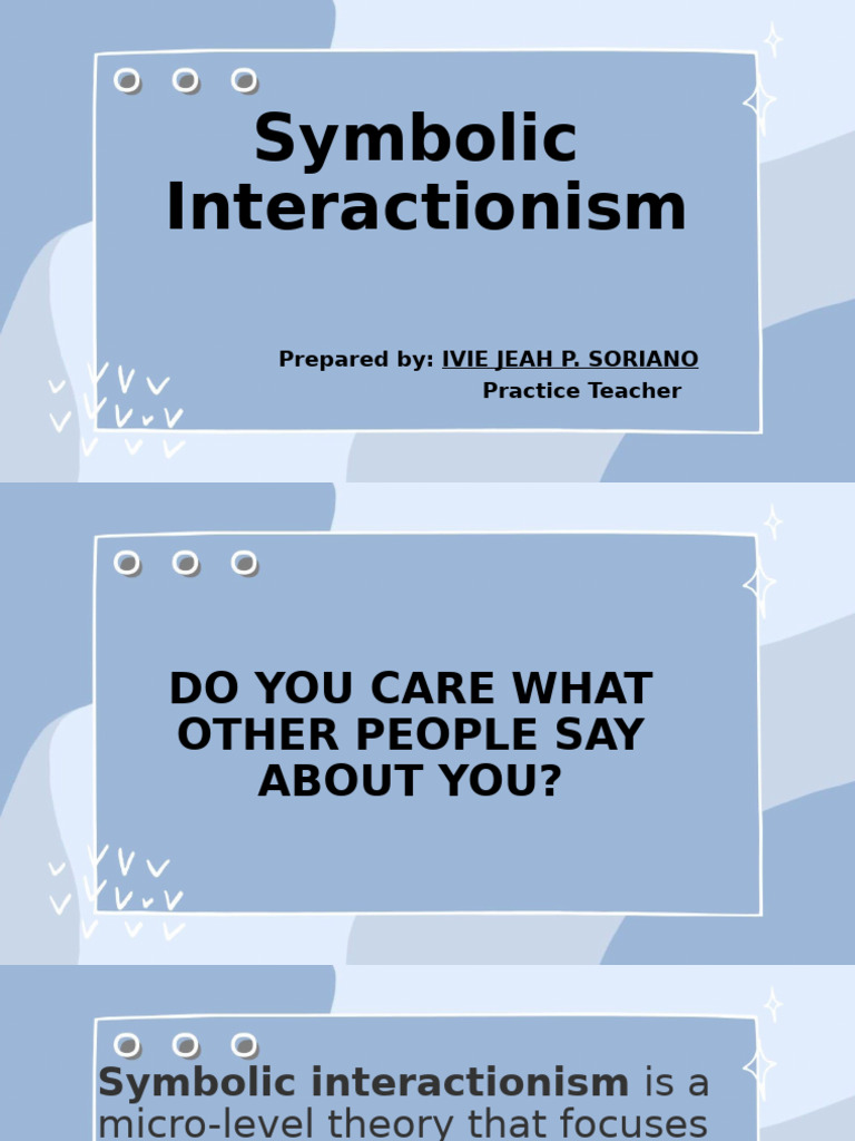 Symbolic Interactionism | PDF
