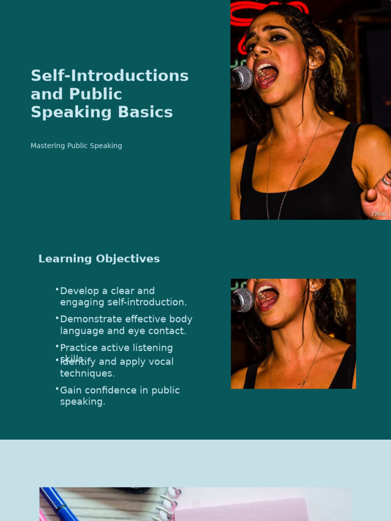 Self-Introductions and Public Speaking Basics SESSION 1 | PDF | Body ...