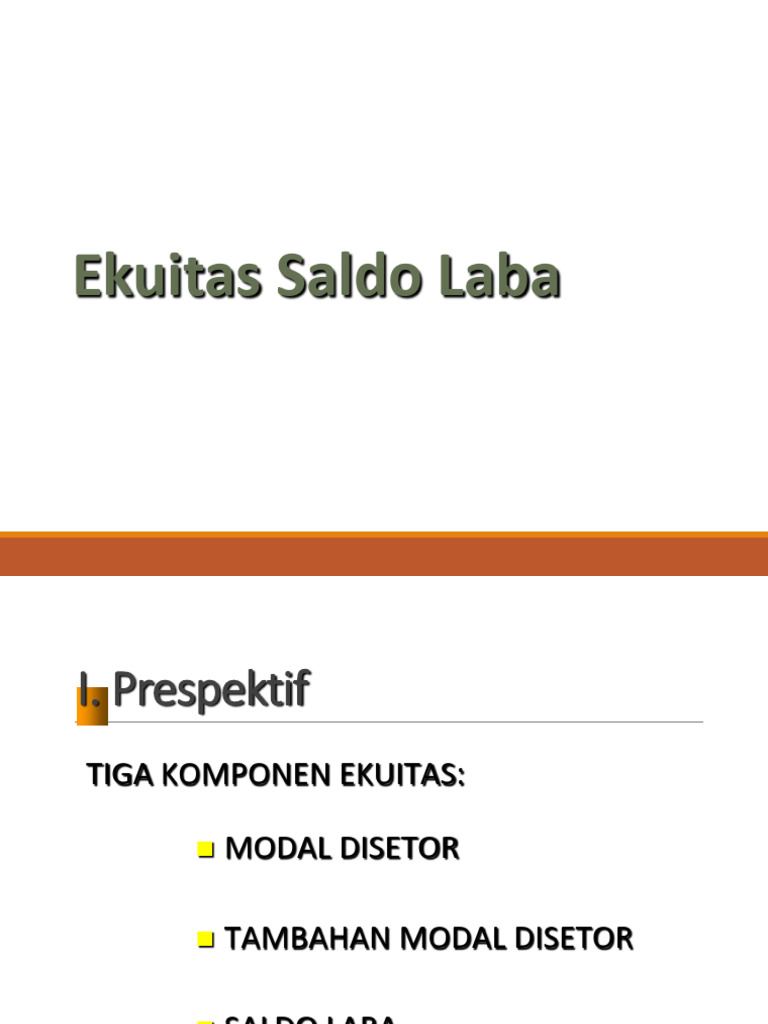 Materi Saldo Laba | PDF