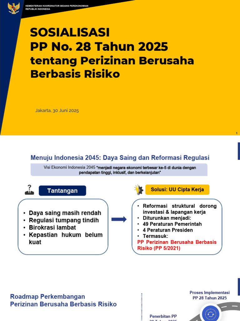 Bahan Sosialisasi PP 28 Tahun 2025 | PDF
