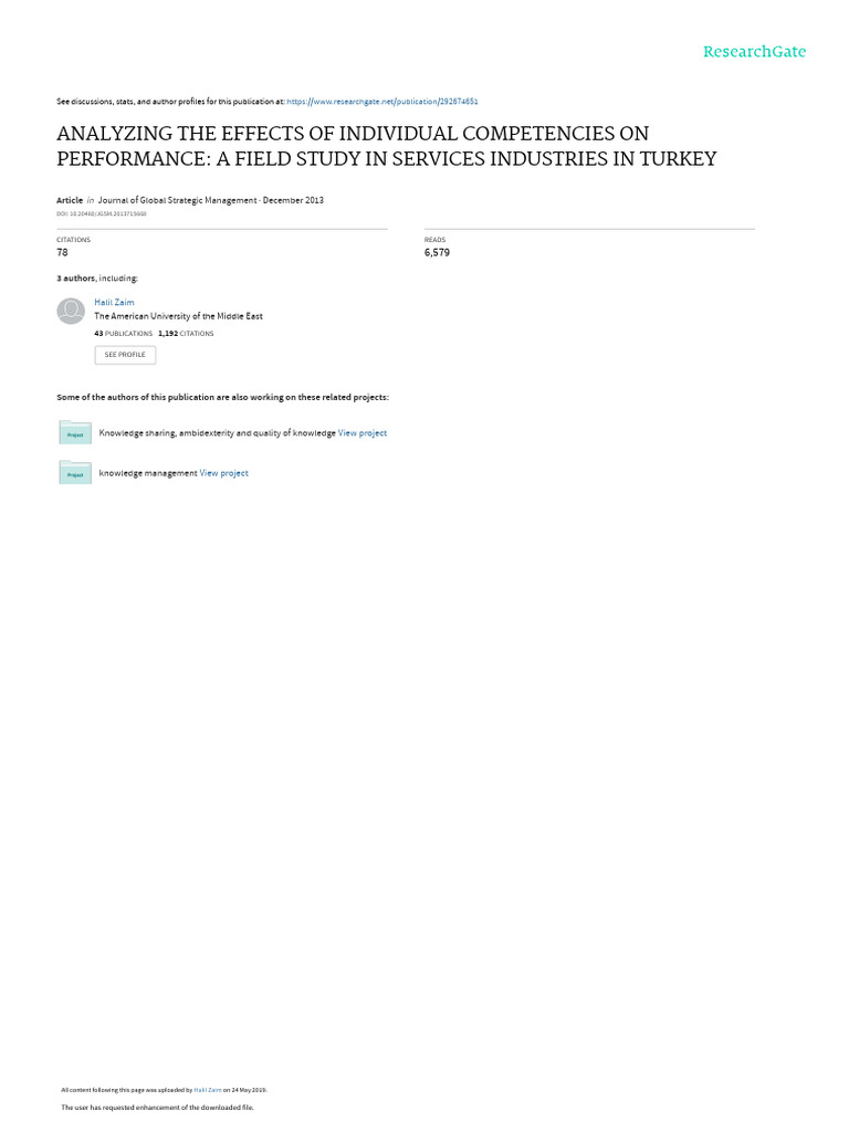 Analyzing The Effects of Individual Competencies o | PDF | Coefficient ...
