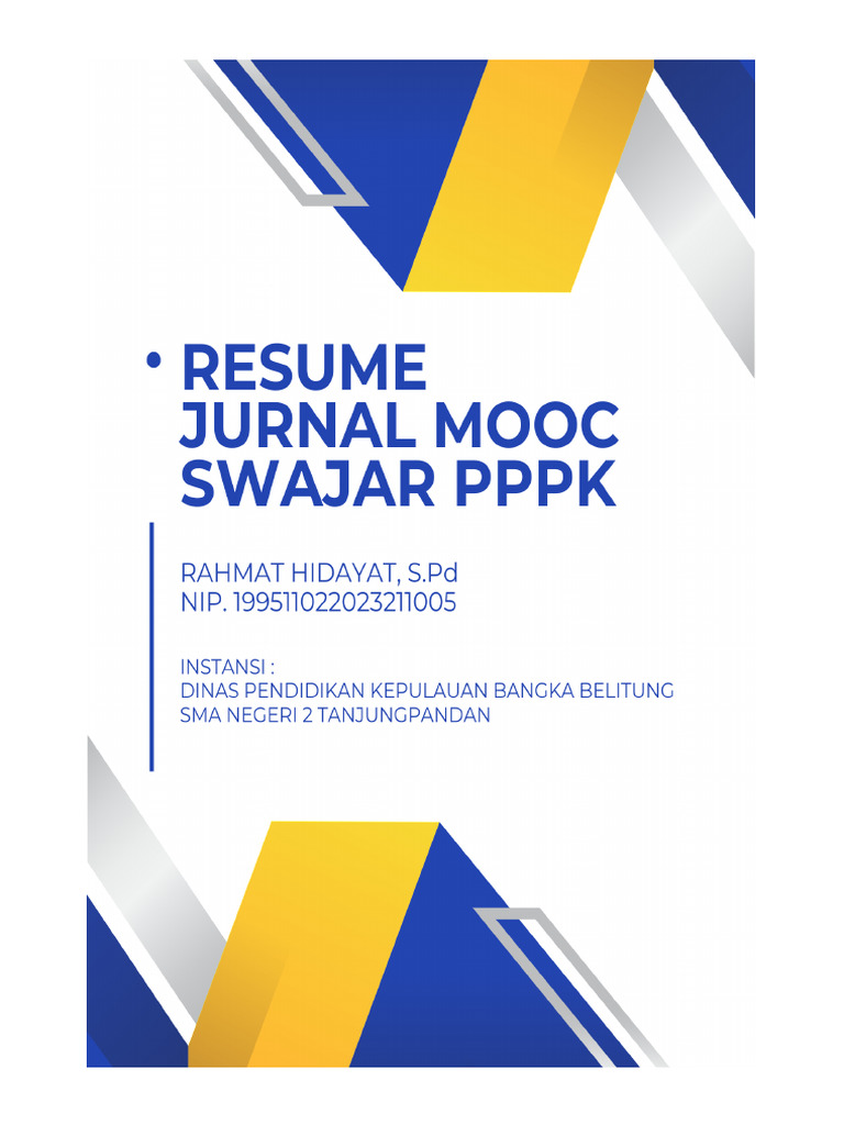 PDF Resume Jurnal Mooc PPPK 2024 | PDF