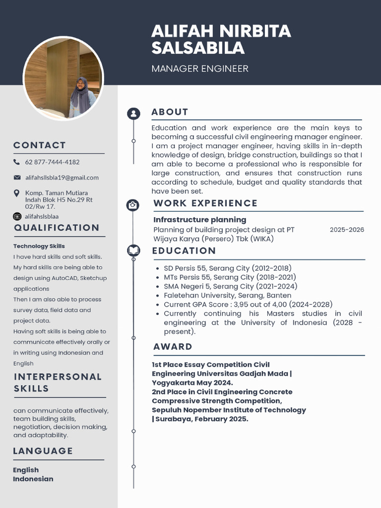 Putih Netral Minimalis Profesional CV Resume | PDF