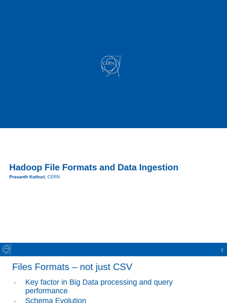 Hadoop File Formats and Data Ingestion | PDF | Apache Hadoop | Comma Separated Values