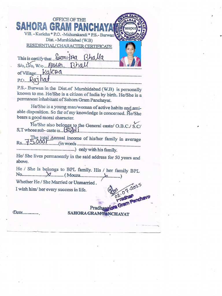 Sumitra Income | PDF