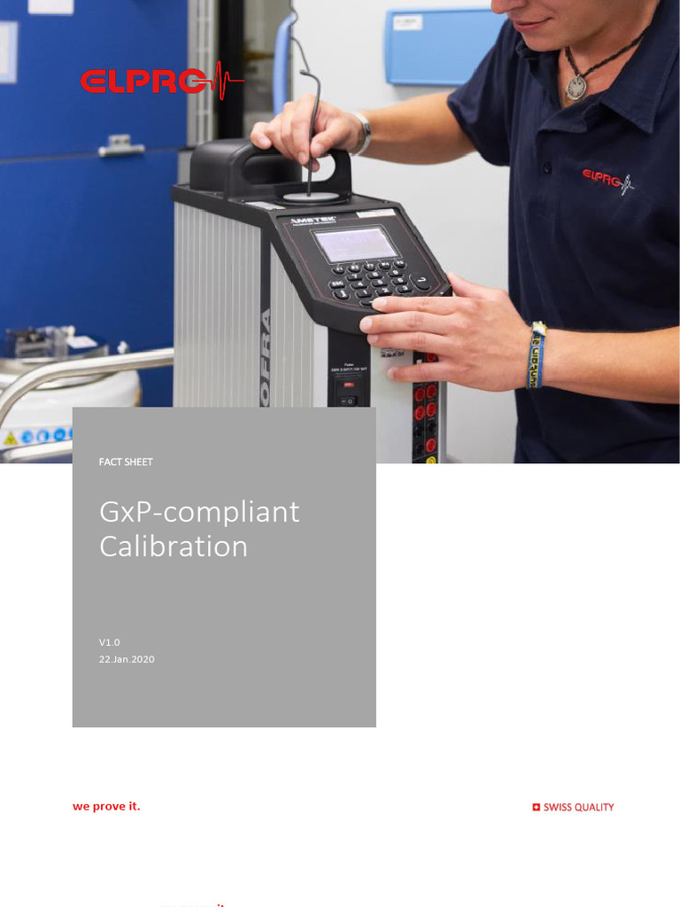 Info Sheet GXP Compliant Calibration | PDF | Calibration