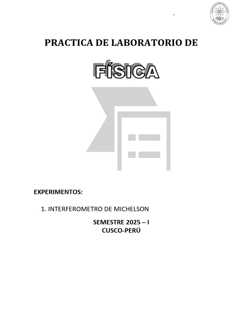 Experimento de Interferómetro de Michelson | PDF | Interferometría | Ligero