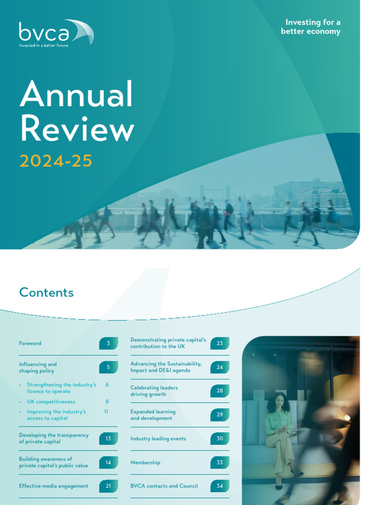 BVCA Annual Review 2024 25 | PDF | Venture Capital | Corporate Finance
