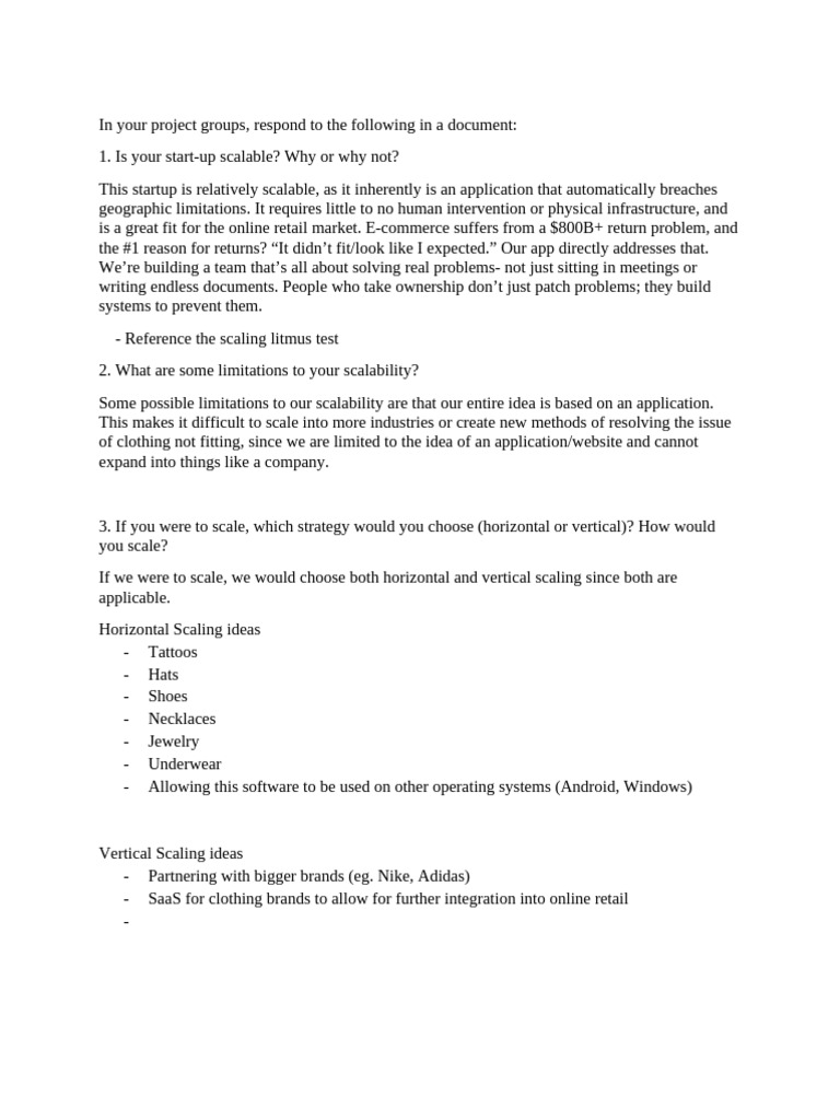 Group 10 Scaling | PDF