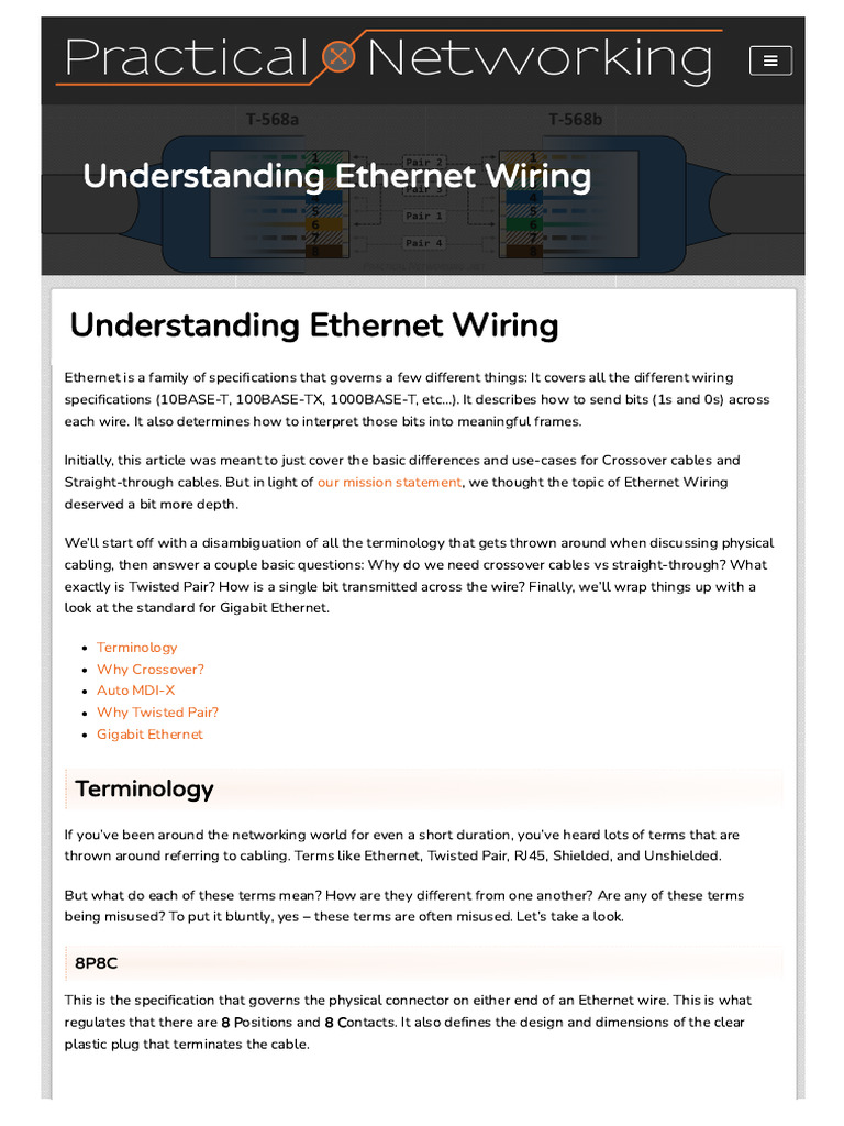 Understanding Ethernet Wiring | PDF | Electromagnetic Interference | Computer Engineering