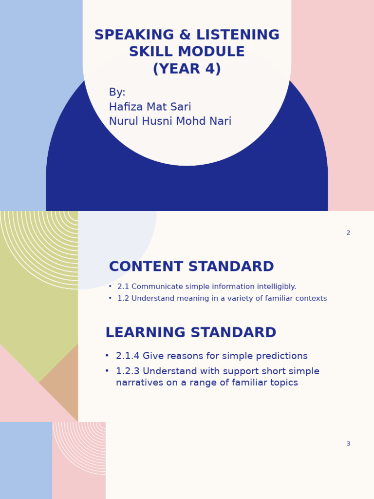 Speaking Listening Module | PDF