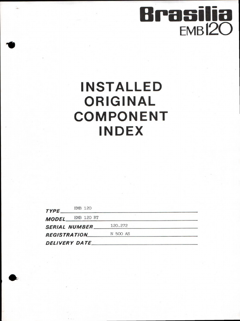 Installed Original Component | PDF | Avionics | Aerospace