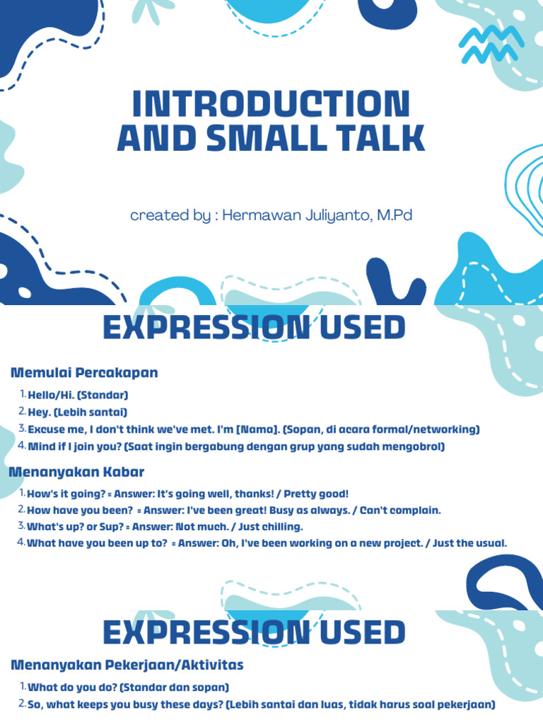 Effective Small Talk Techniques | PDF