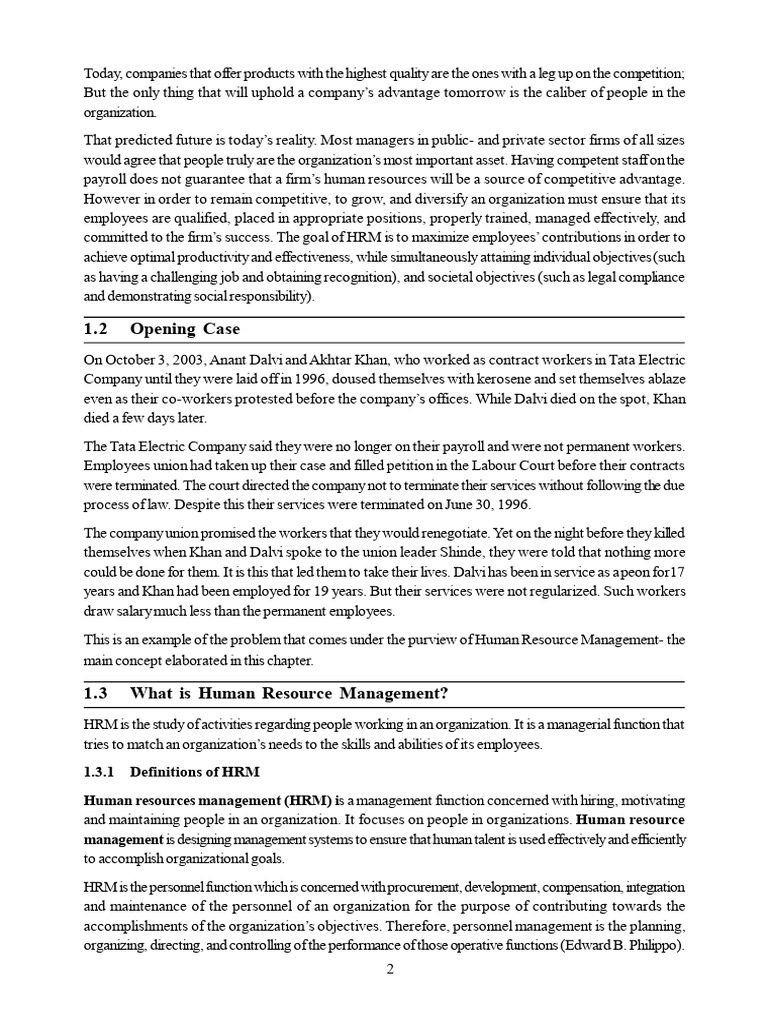 HRM Basic Notes Extracted 07020945 | PDF | Human Resource Management ...