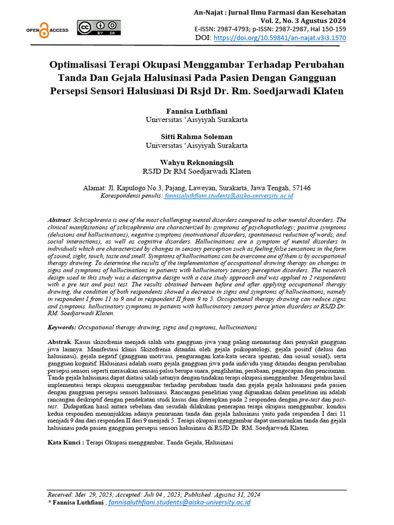 Optimalisasi Terapi Okupasi Menggambar Terhadap Perubahan | PDF