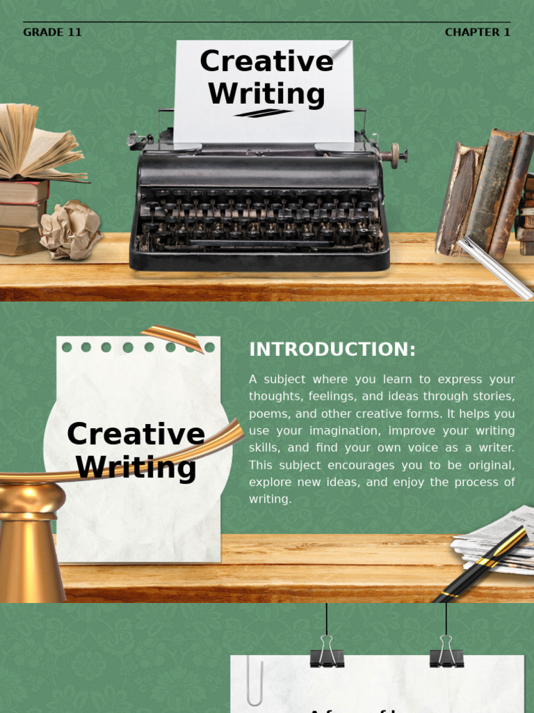 Creative Writing - Chapter 1 | PDF | Cognition | Communication