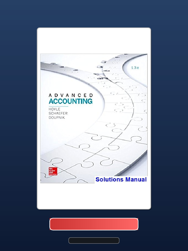 Complete Bundle Advanced Accounting 13th Edition Hoyle | PDF | Multiple Choice