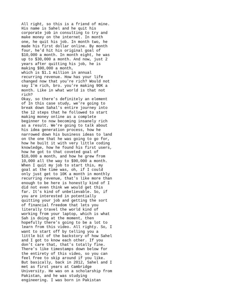 (English (Auto-Generated) ) He Built A $1M Business in 12 Months ...