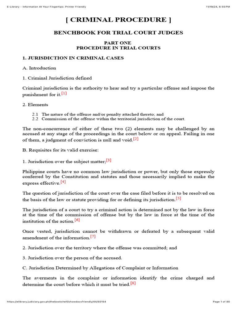 Criminal Procedure - Bench Book For Trial Judges | PDF | Crimes | Crime ...