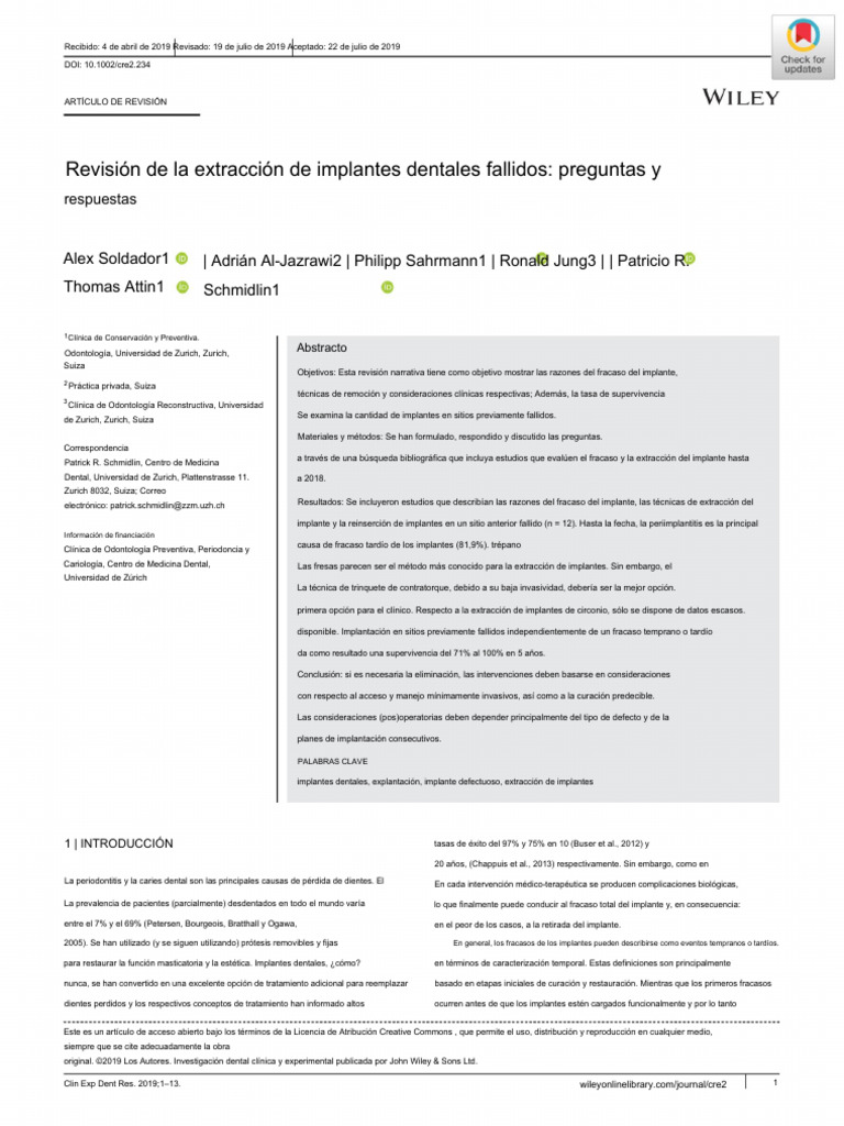Removal Implants Answers and Questions | PDF