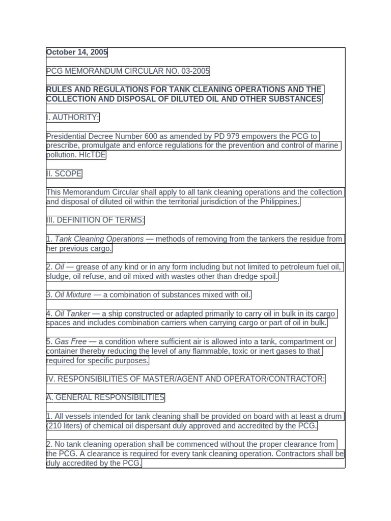 Tank Cleaning Regulations in the Philippines | PDF | Oil Tanker | Oil