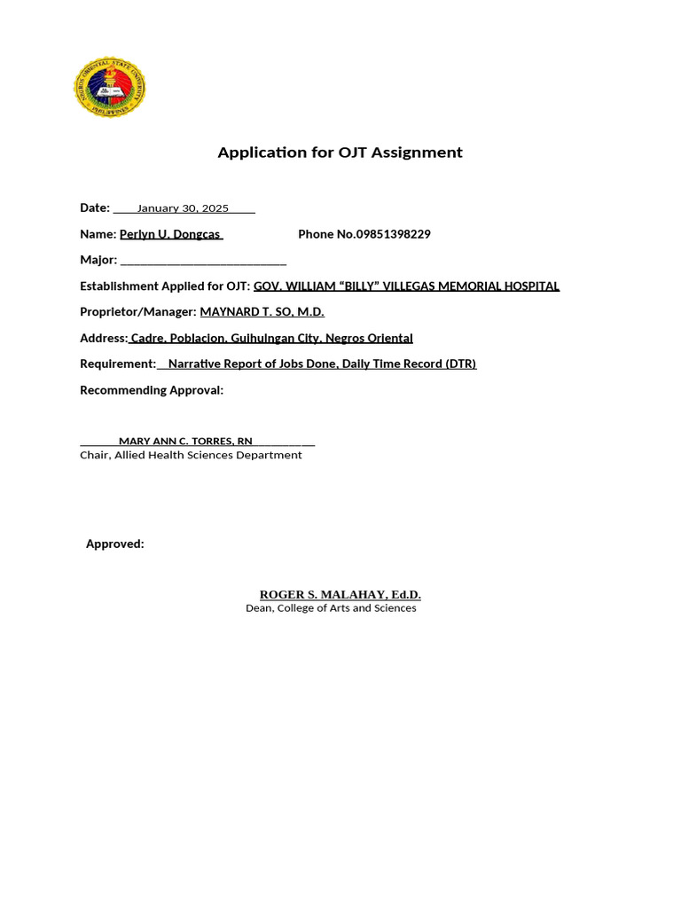 OJT Internship Agreement | PDF | Justice | Crime & Violence