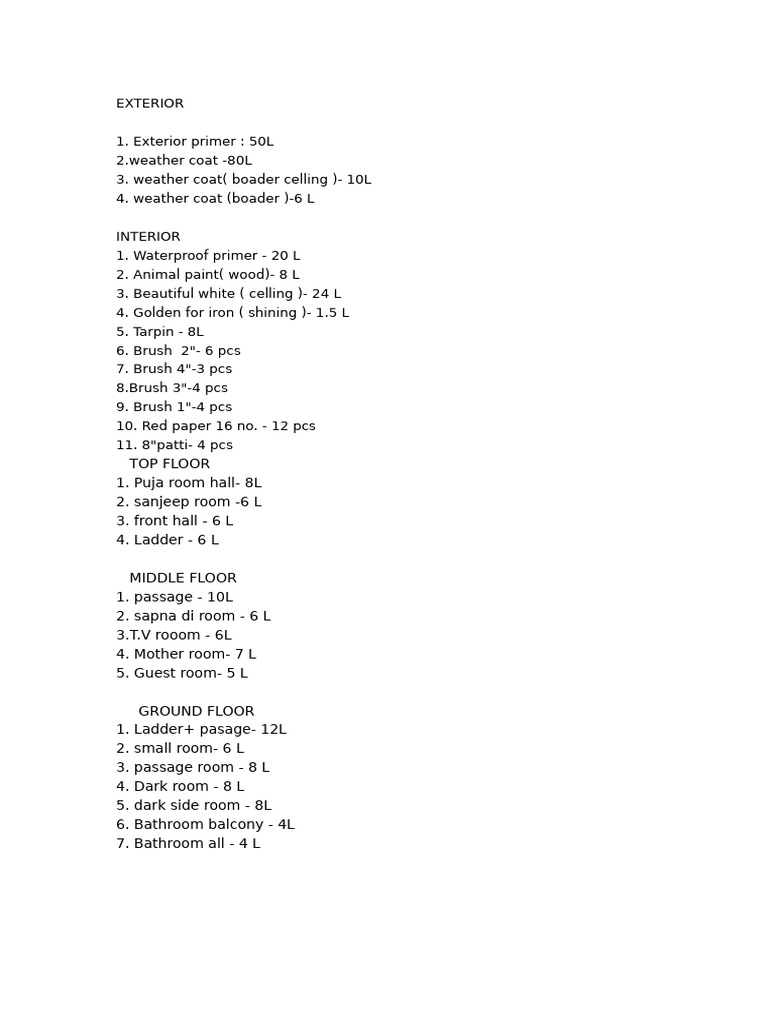 Colour List | PDF