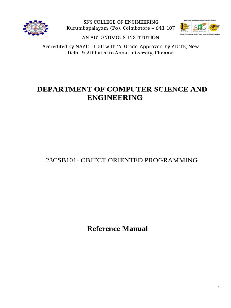 Java Object-Oriented Programming Manual | PDF | Area | Method (Computer ...