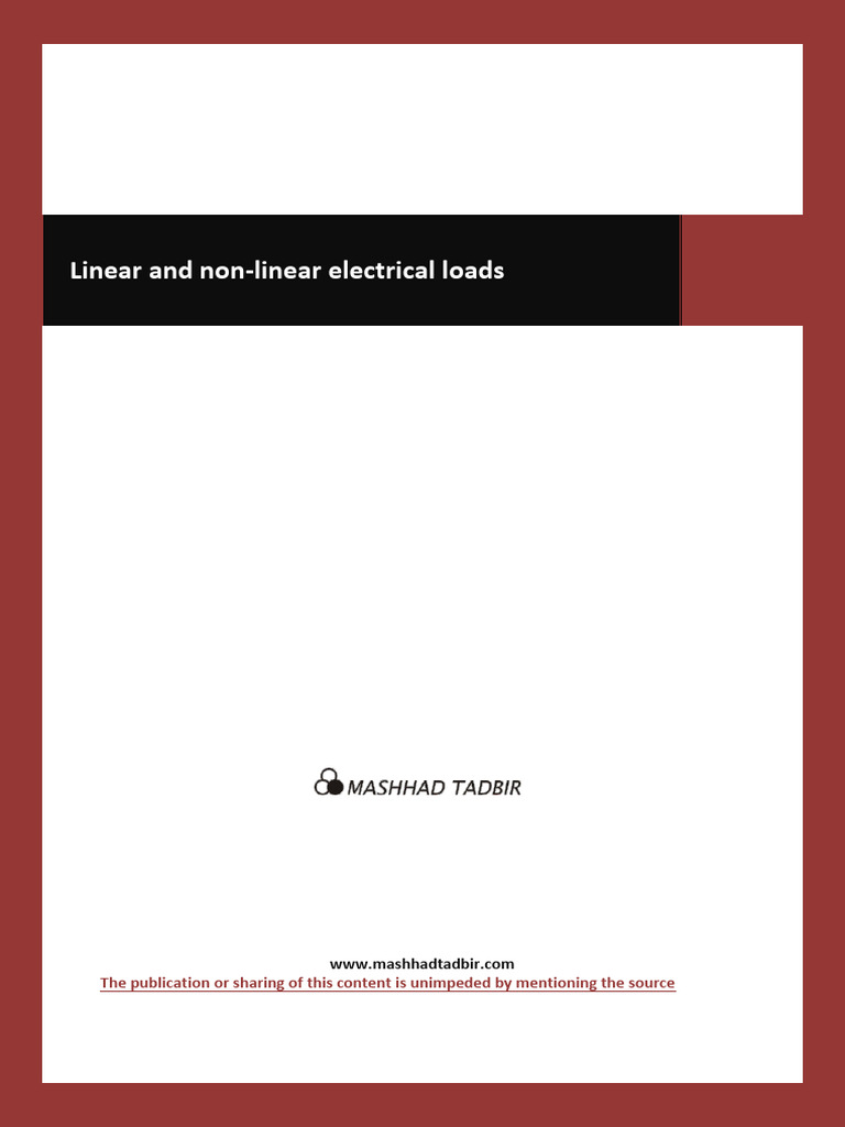 Linear vs Non-Linear Electrical Loads | PDF | Electrical Network ...
