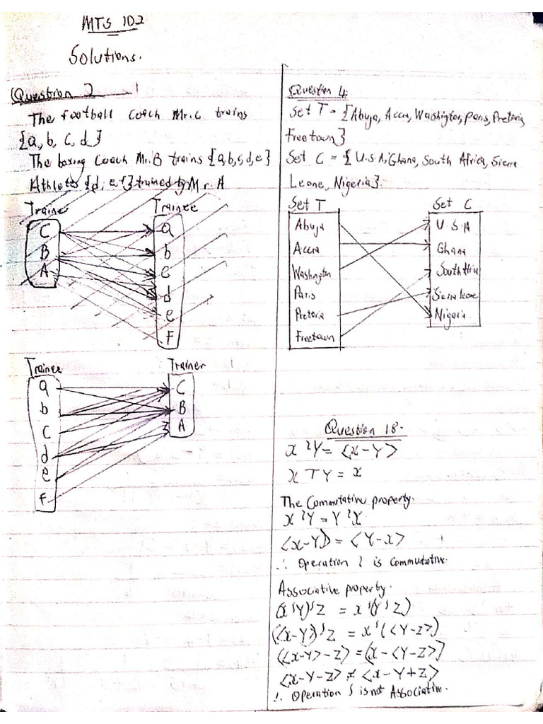 Mts 102 Assignment | PDF